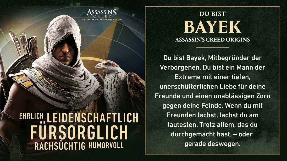 Welcher Assassine bist du? Finde es jetzt heraus.